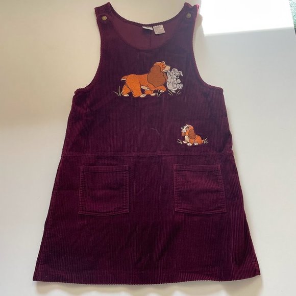 Disney | Dresses | Vintage Disney Lady And The Tramp Dress Overall ...